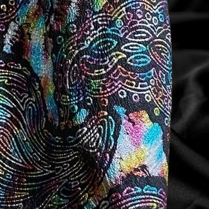 Unbranded | Jackets & Coats | Vintage Rainbow Foil Embossed Black ...